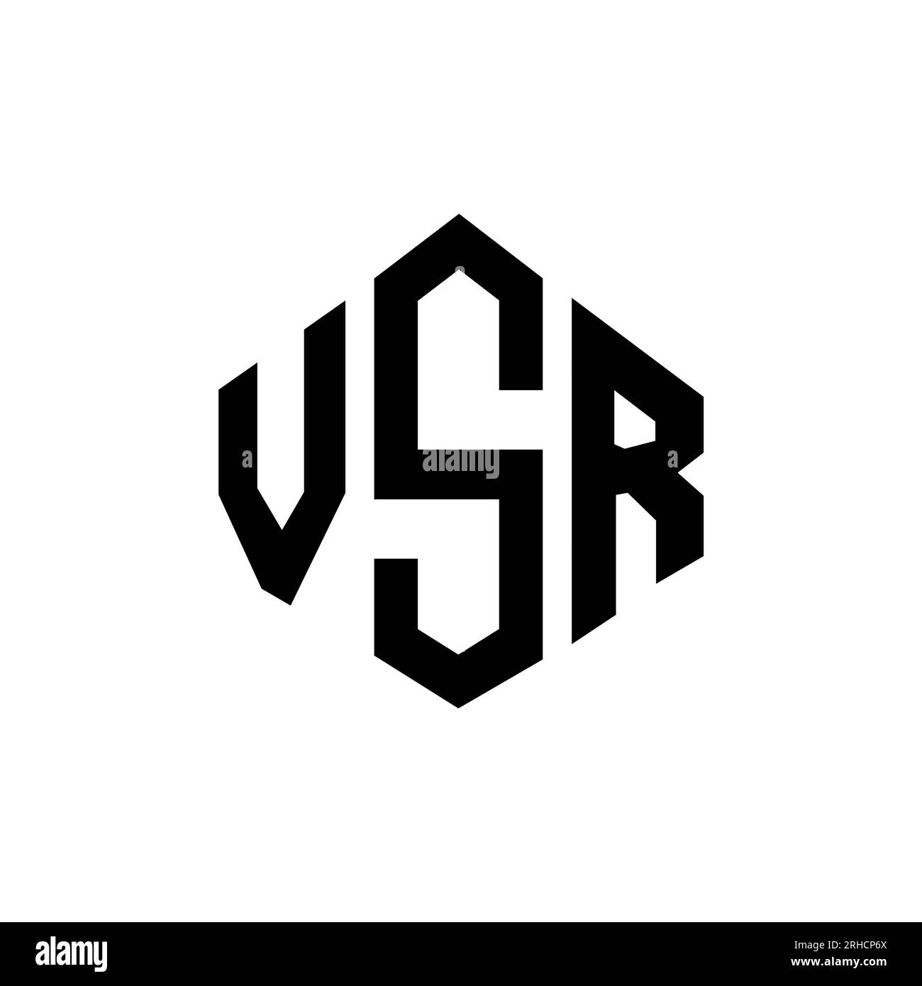 VSR letter logo design with polygon shape. VSR polygon and cube shape ...