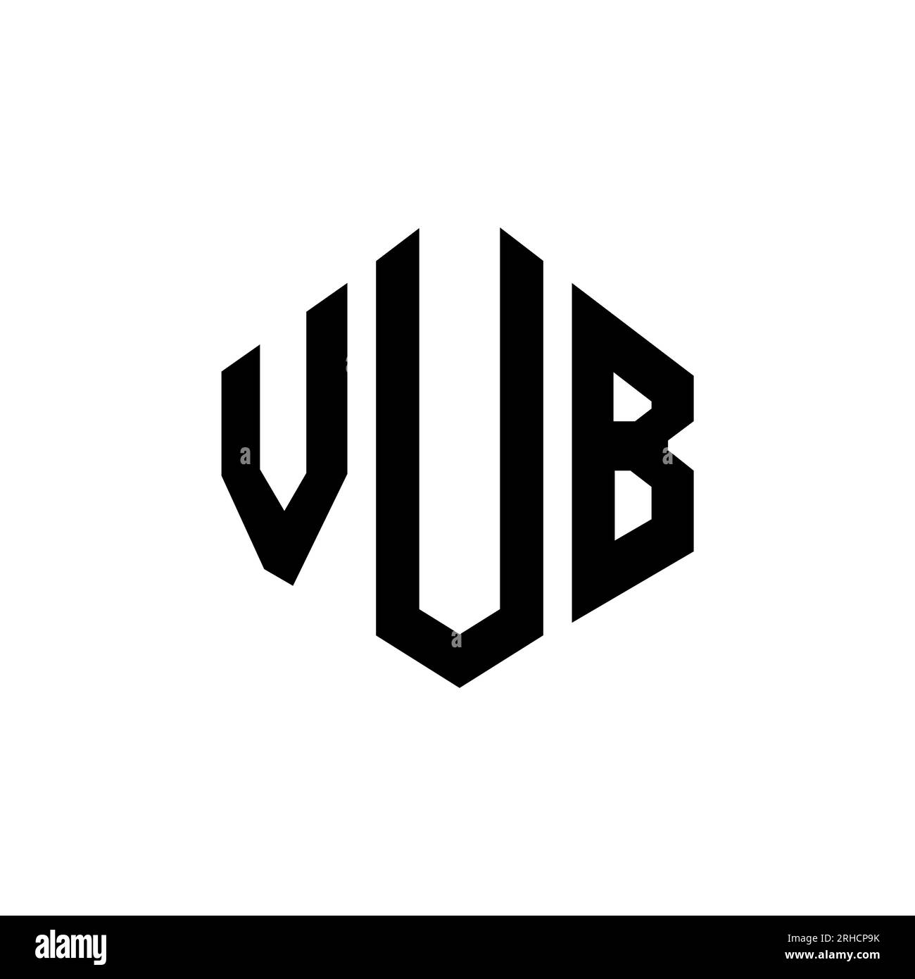 VUB letter logo design with polygon shape. VUB polygon and cube shape ...