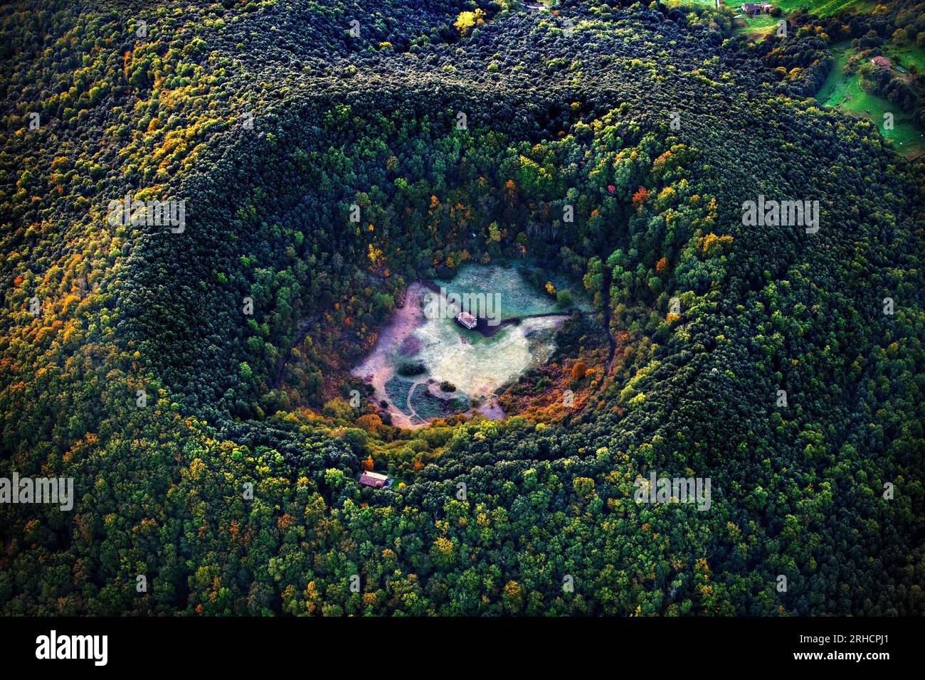 Santa Margarida volcano, Garrotxa, Spain Stock Photo - Alamy