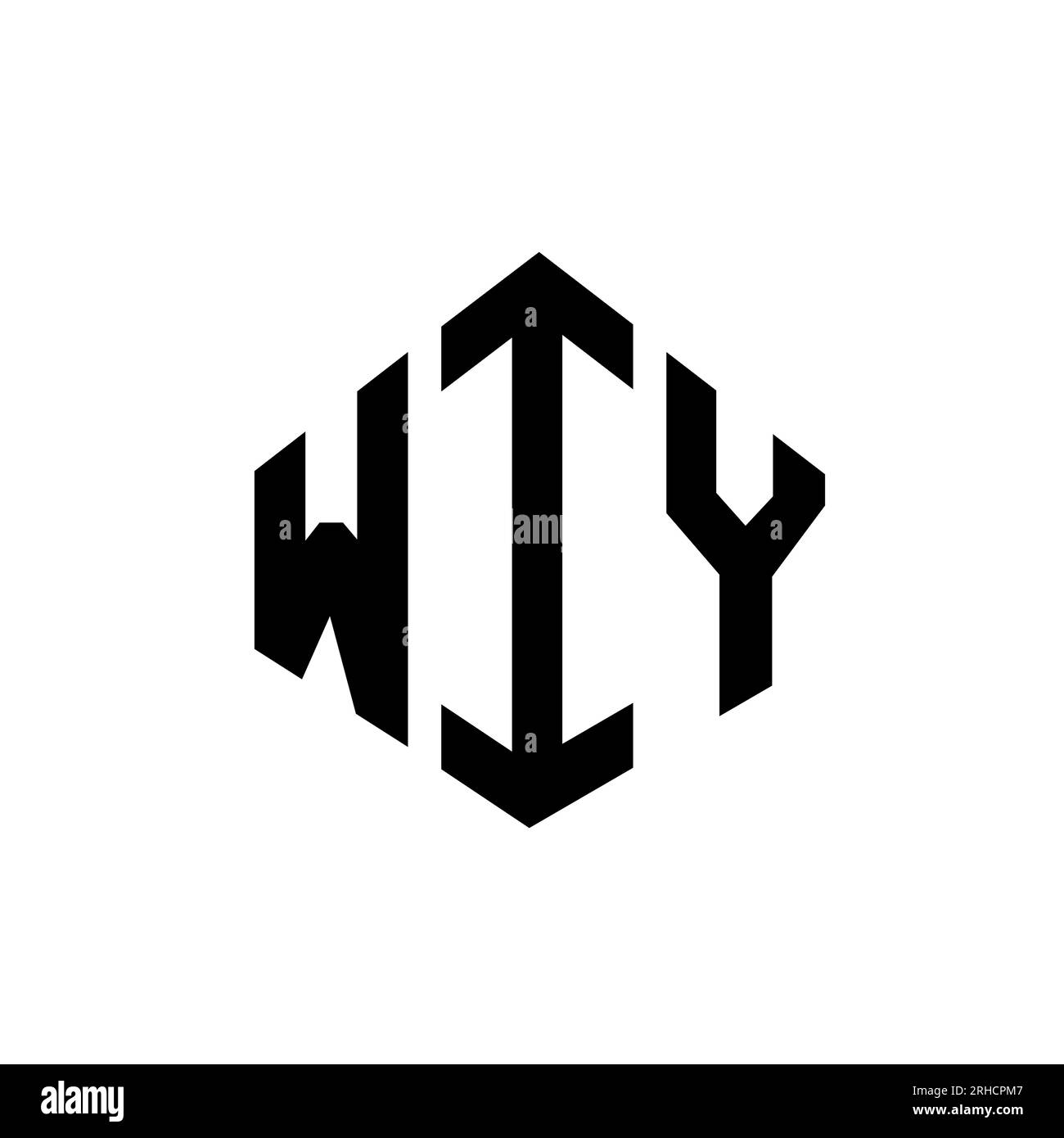 WIY letter logo design with polygon shape. WIY polygon and cube shape ...