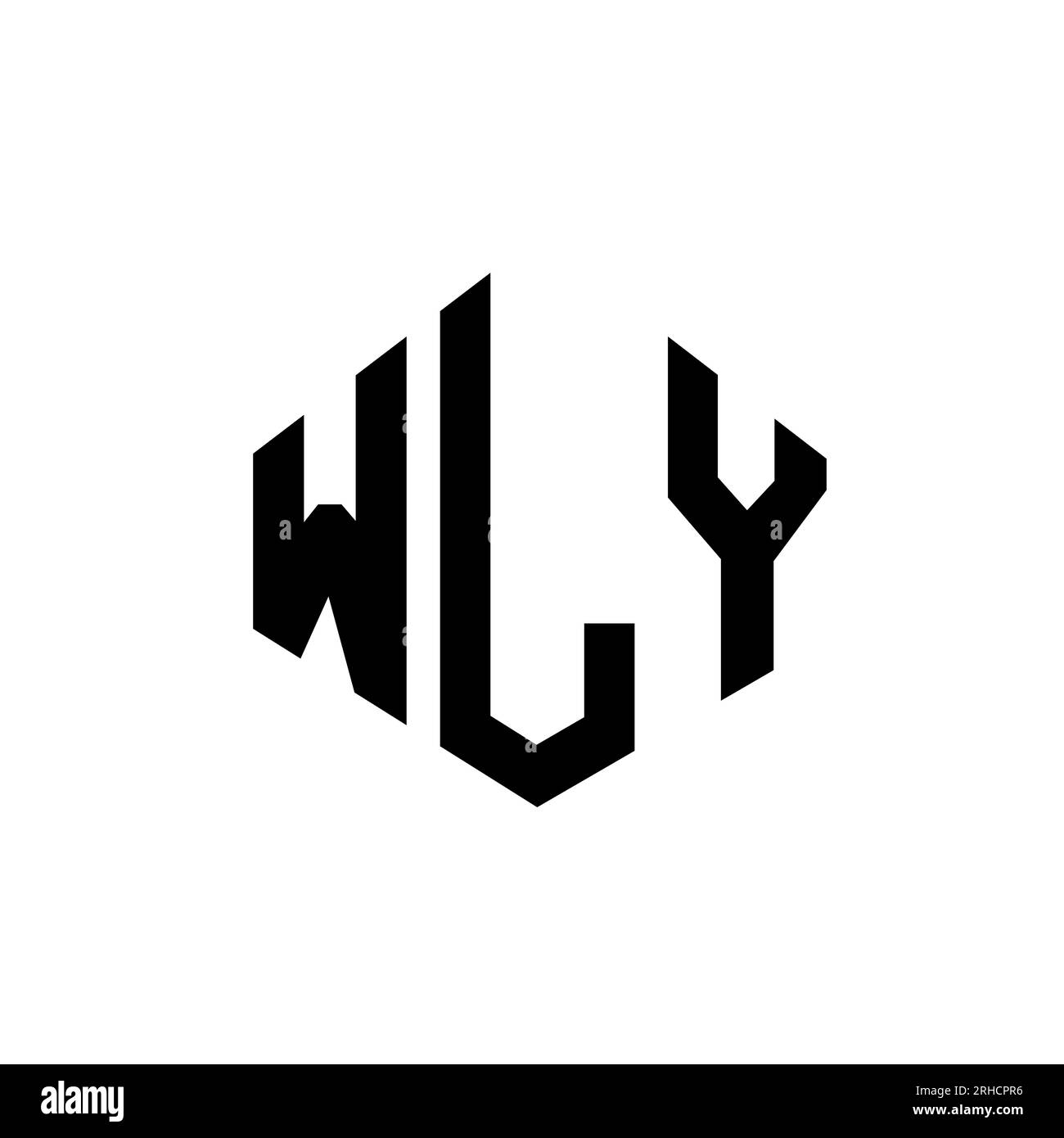 WLY letter logo design with polygon shape. WLY polygon and cube shape ...