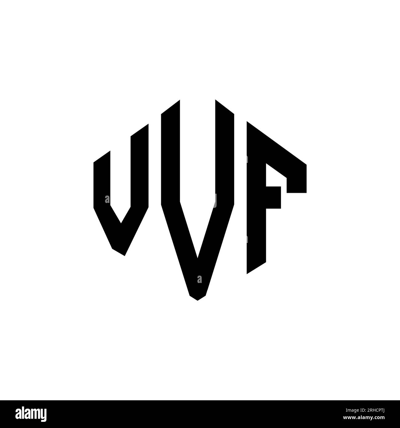 VVF letter logo design with polygon shape. VVF polygon and cube shape ...