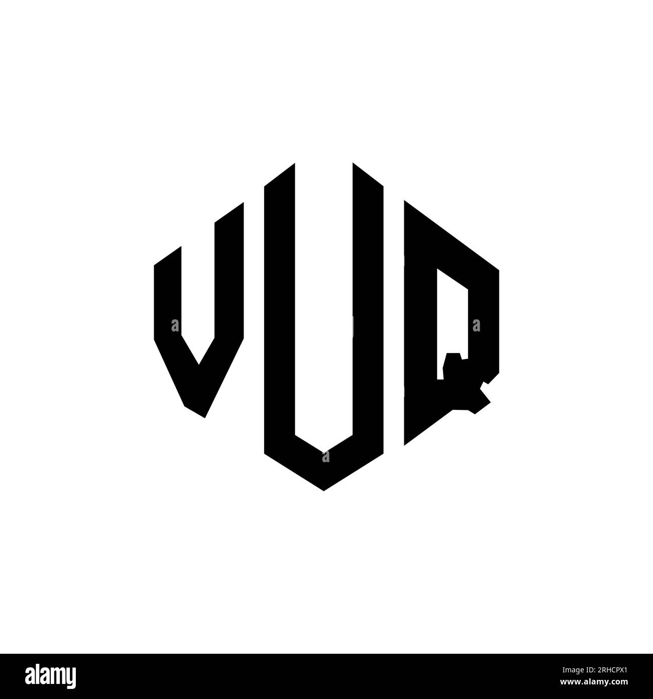VUQ letter logo design with polygon shape. VUQ polygon and cube shape ...