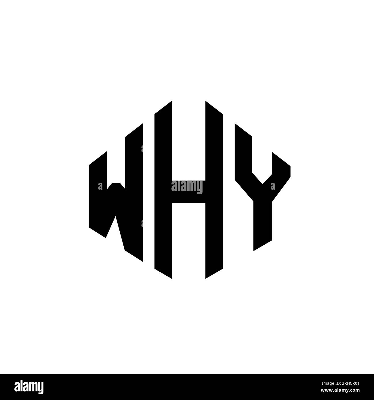 WHY letter logo design with polygon shape. WHY polygon and cube shape ...
