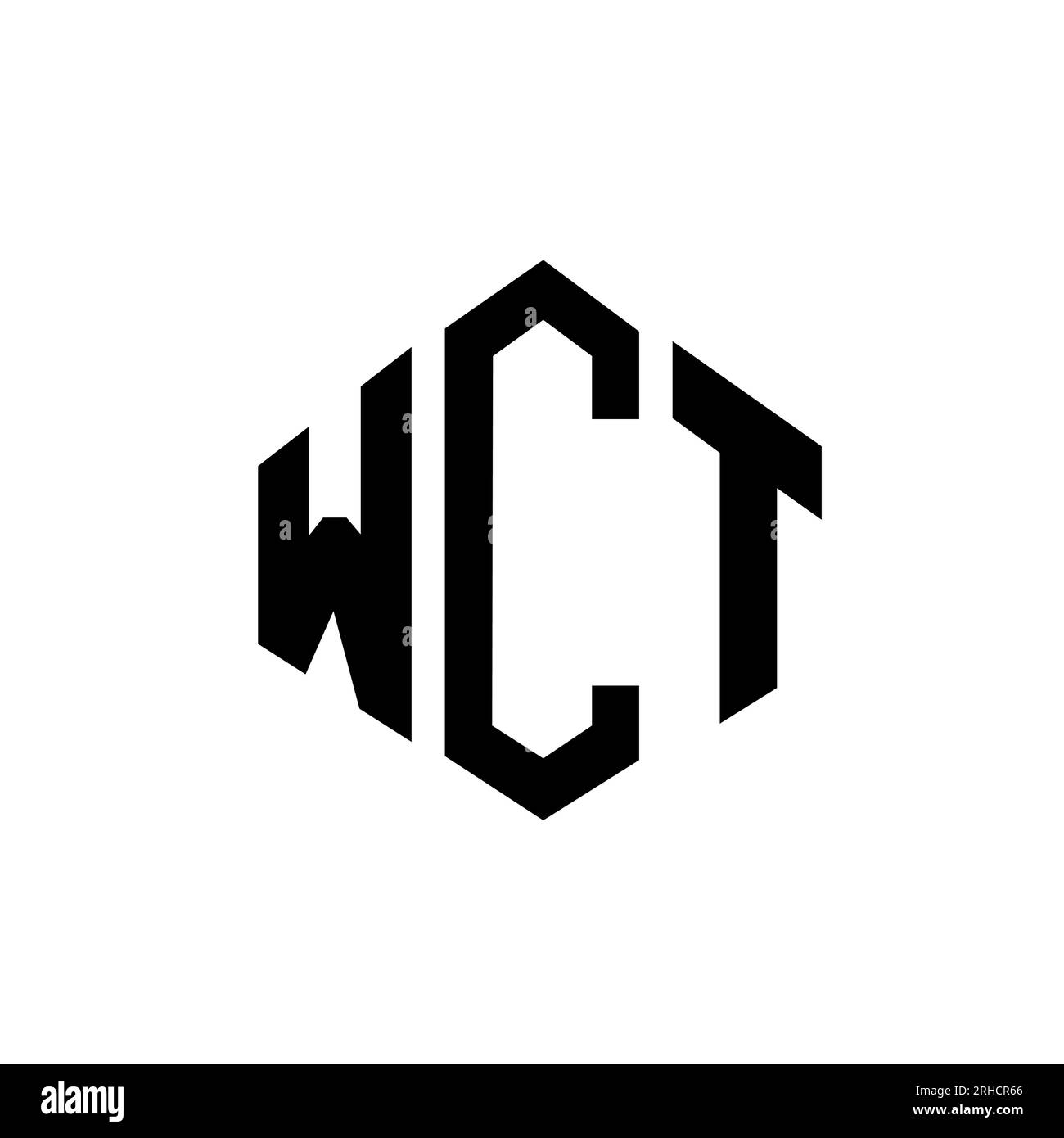 WCT letter logo design with polygon shape. WCT polygon and cube shape ...