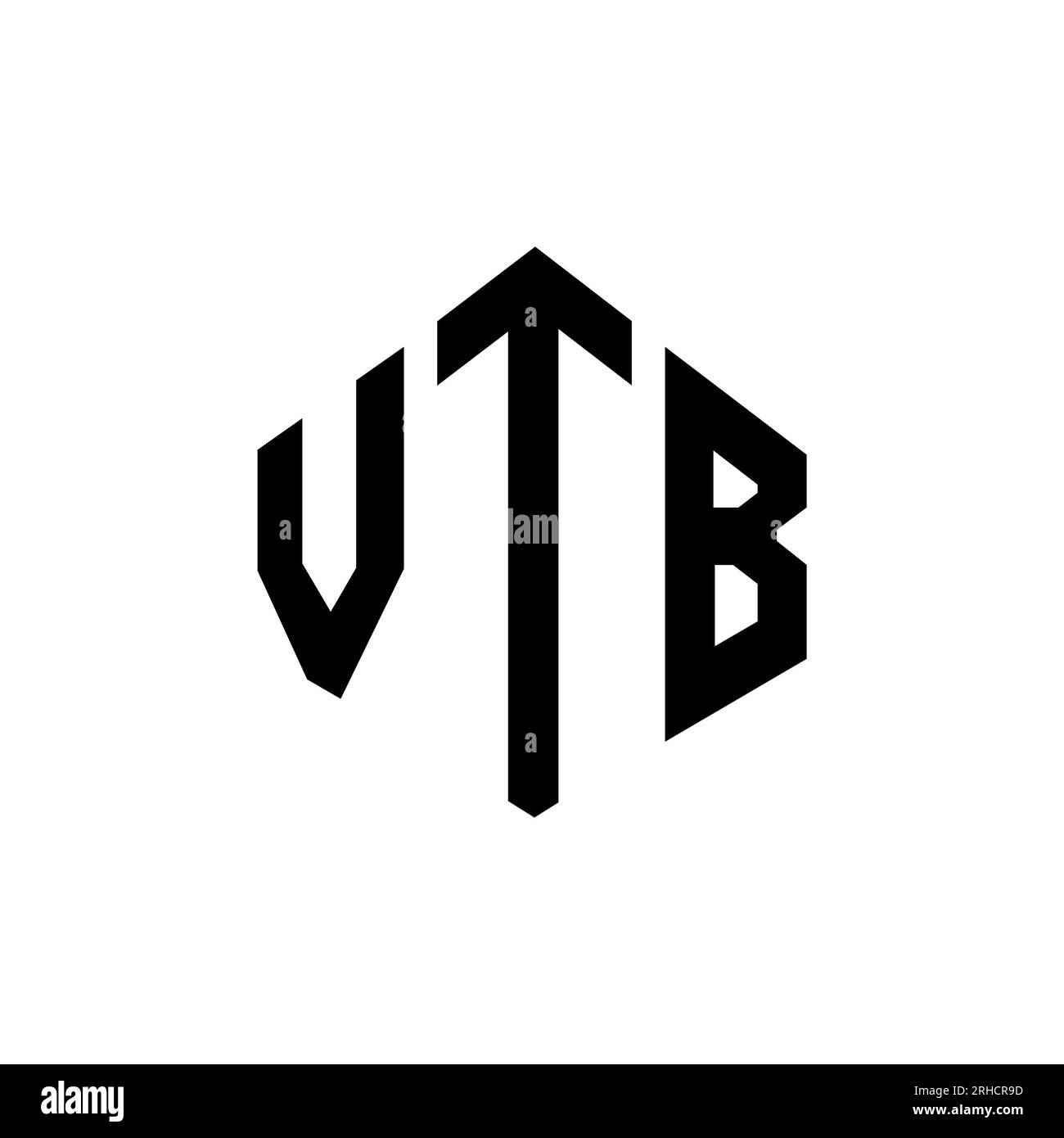 VTB letter logo design with polygon shape. VTB polygon and cube shape ...