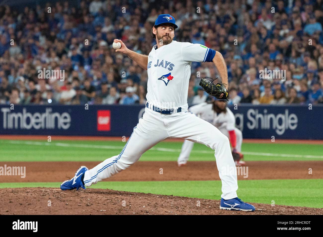 Toronto Blue Jays relief pitcher Jordan Romano works against the ...