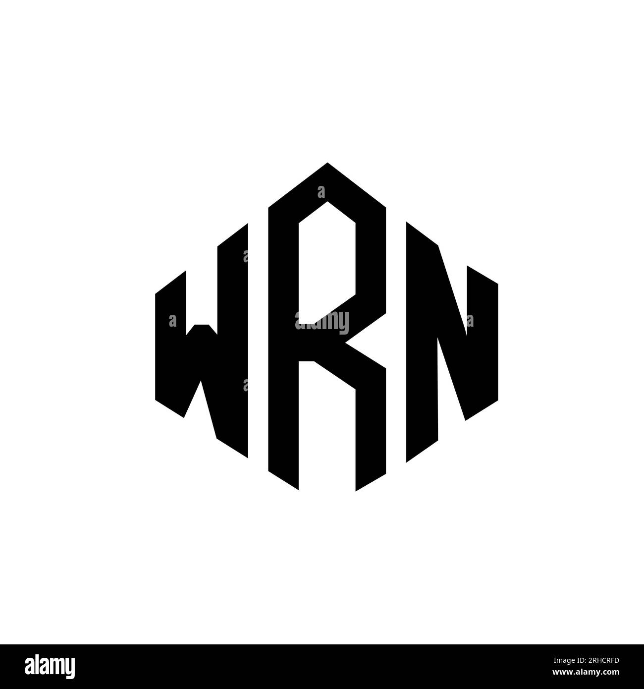 WRN letter logo design with polygon shape. WRN polygon and cube shape ...