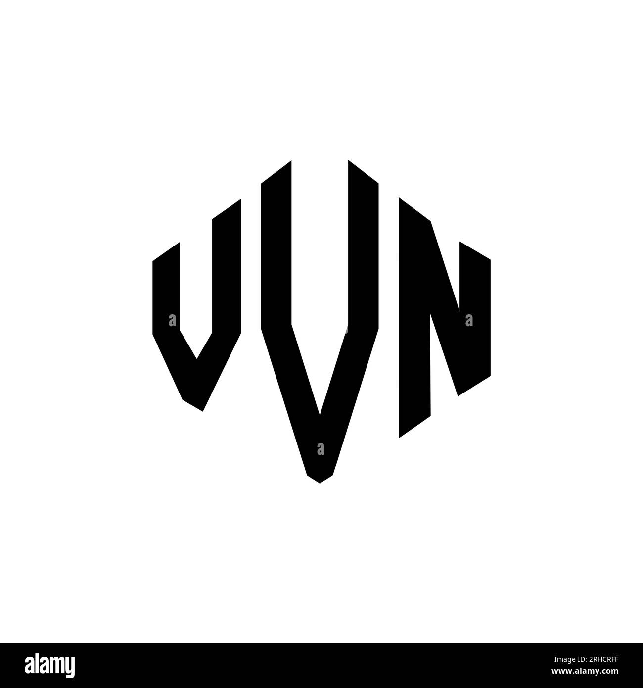 VVN letter logo design with polygon shape. VVN polygon and cube shape ...