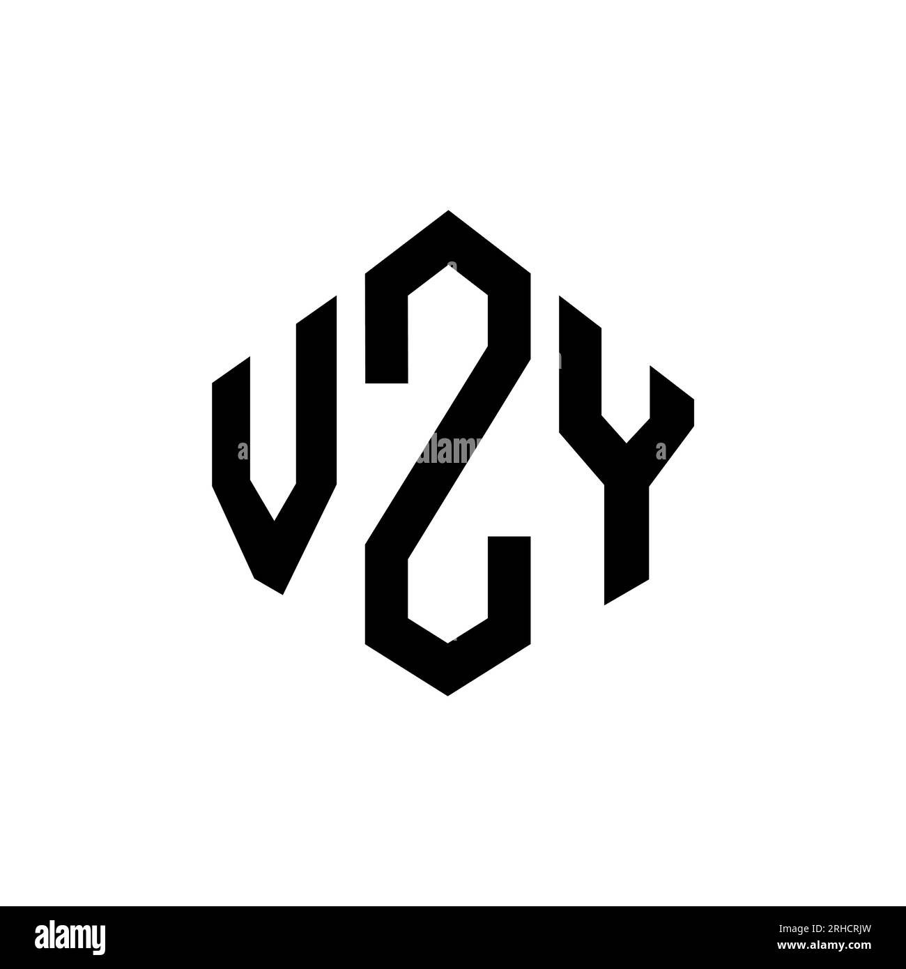 VZY letter logo design with polygon shape. VZY polygon and cube shape ...