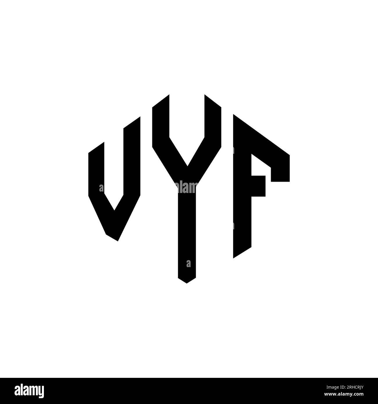 VYF letter logo design with polygon shape. VYF polygon and cube shape ...