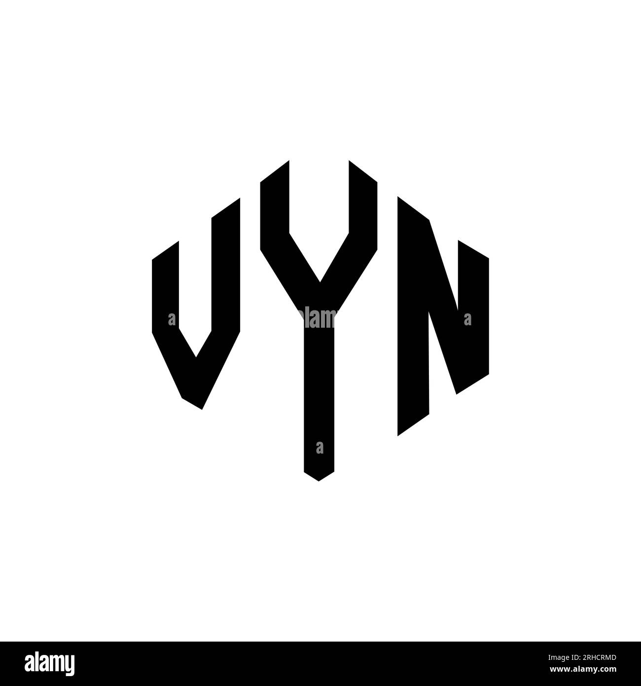 VYN letter logo design with polygon shape. VYN polygon and cube shape ...