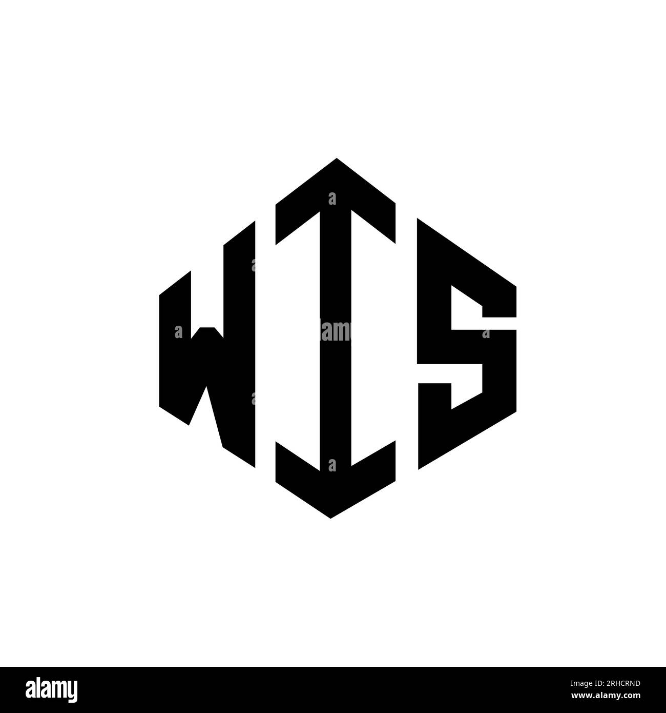 WIS letter logo design with polygon shape. WIS polygon and cube shape ...
