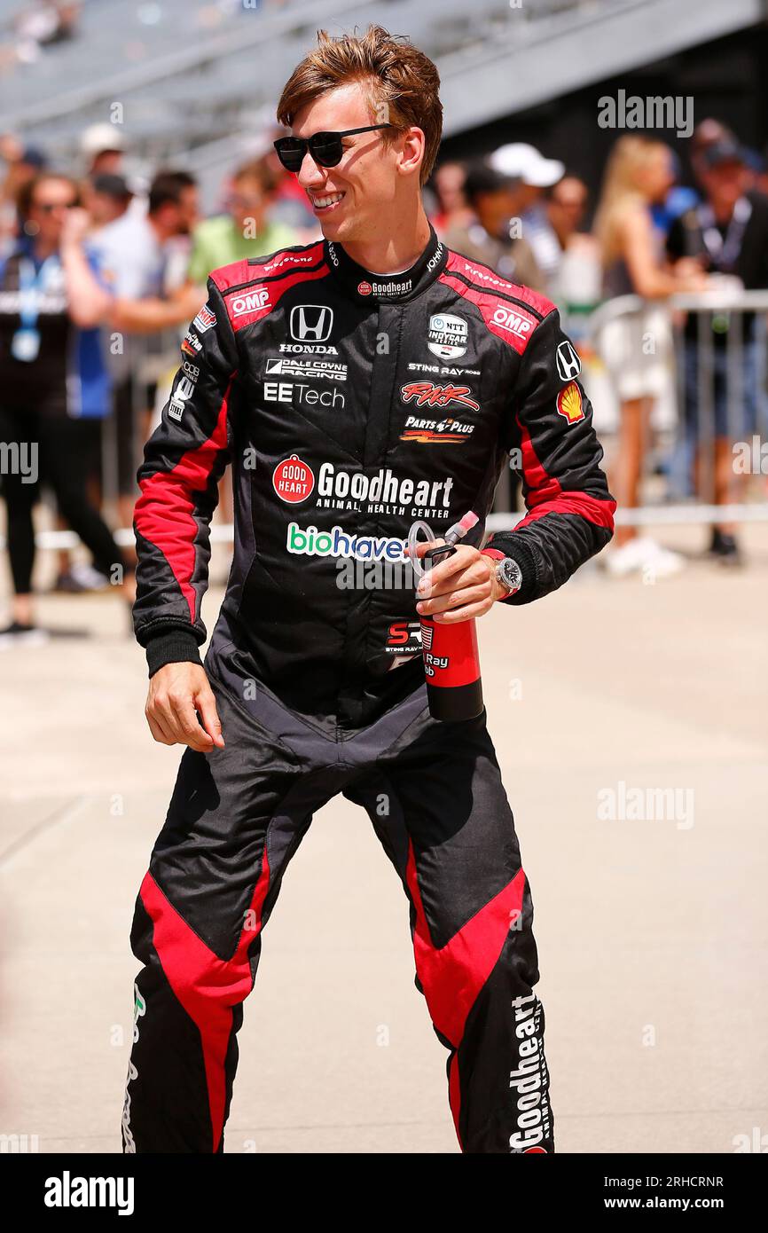 INDIANAPOLIS, IN - AUGUST 12: Sting Ray Robb (#51 Dale Coyne-Rick Ware ...