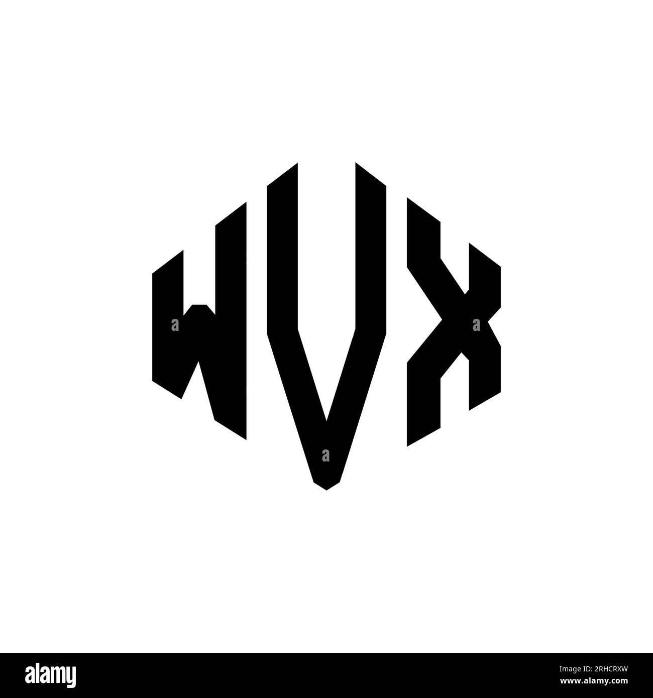 WVX letter logo design with polygon shape. WVX polygon and cube shape ...