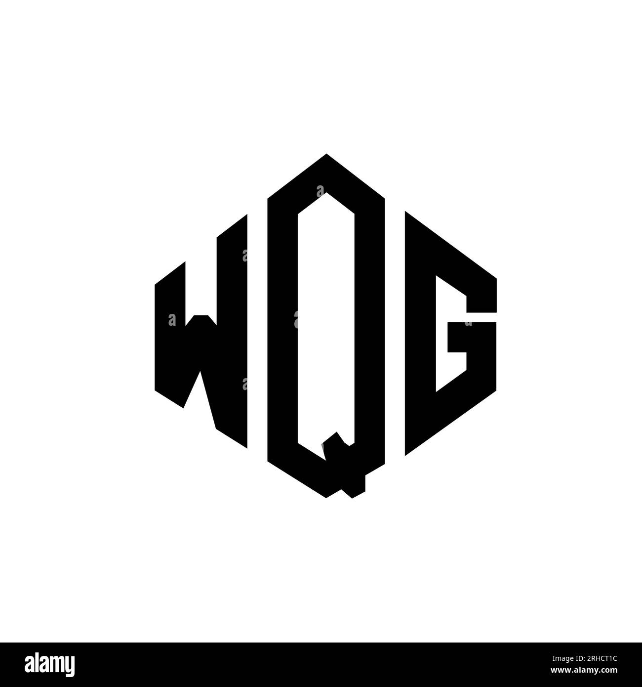 WQG letter logo design with polygon shape. WQG polygon and cube shape ...