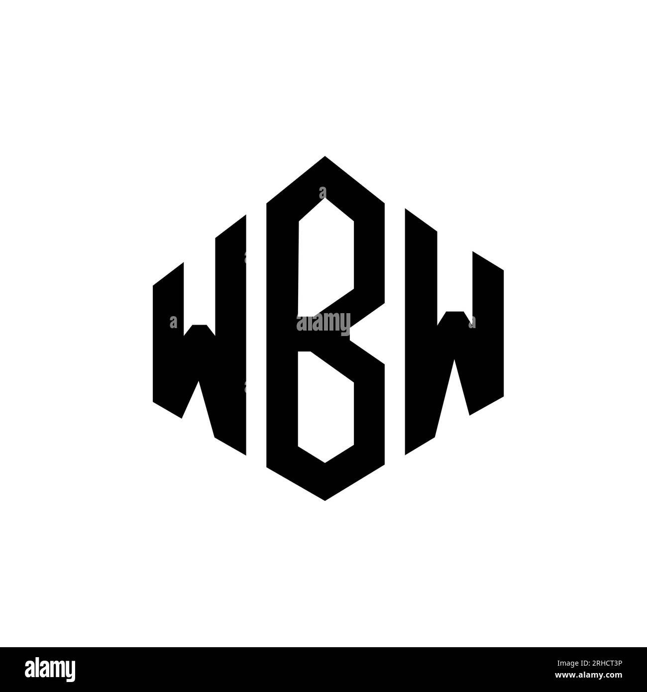 WBW letter logo design with polygon shape. WBW polygon and cube shape logo design. WBW hexagon ...