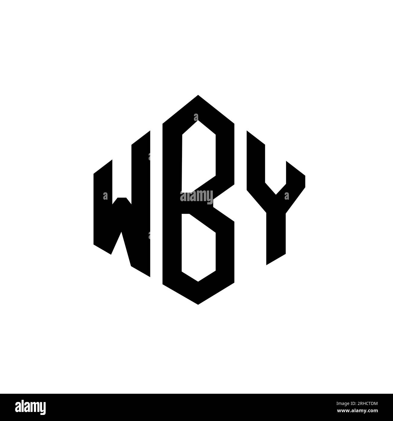WBY letter logo design with polygon shape. WBY polygon and cube shape ...
