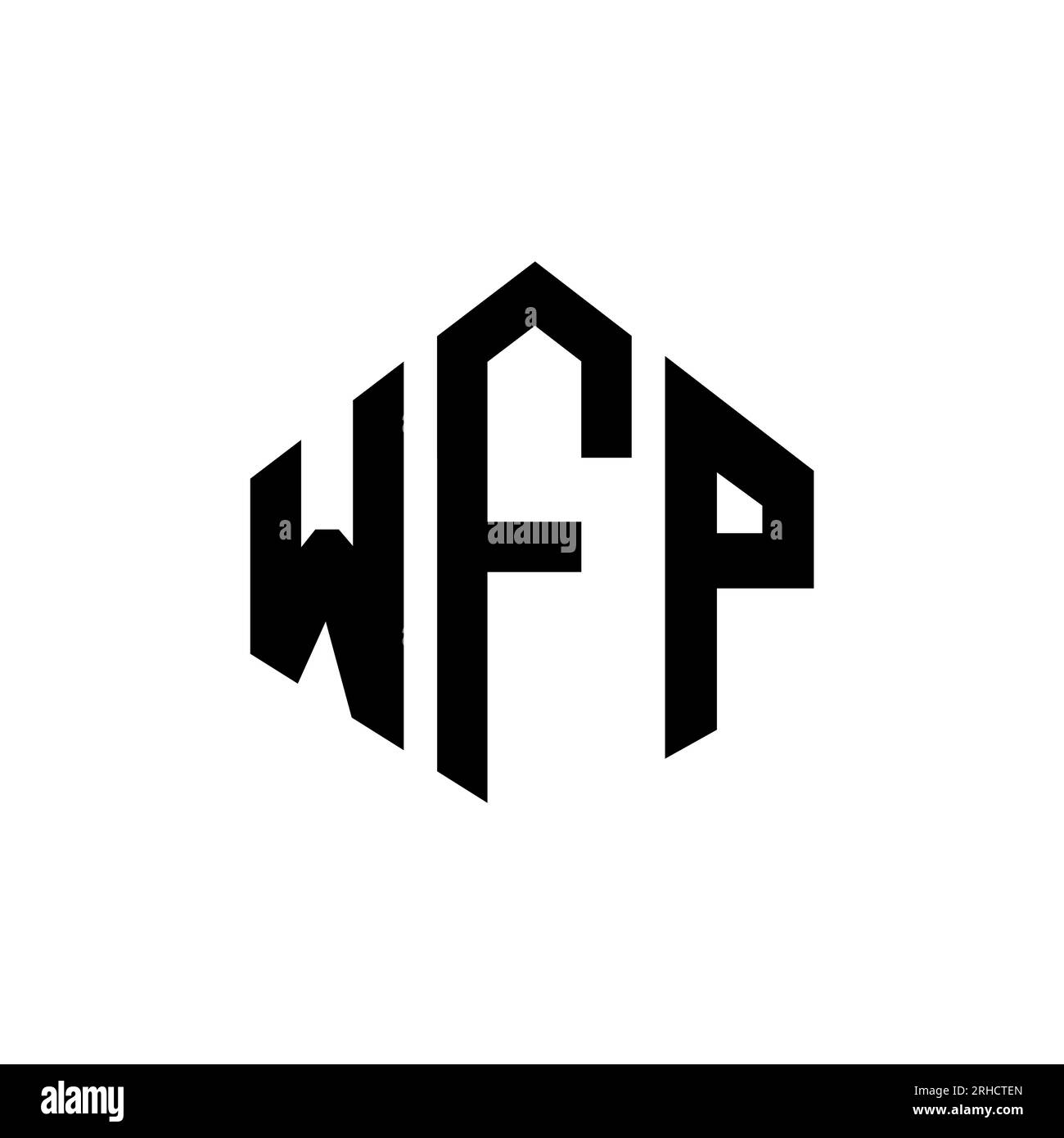 WFP letter logo design with polygon shape. WFP polygon and cube shape ...