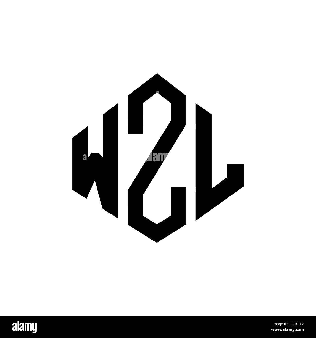 WZL letter logo design with polygon shape. WZL polygon and cube shape ...