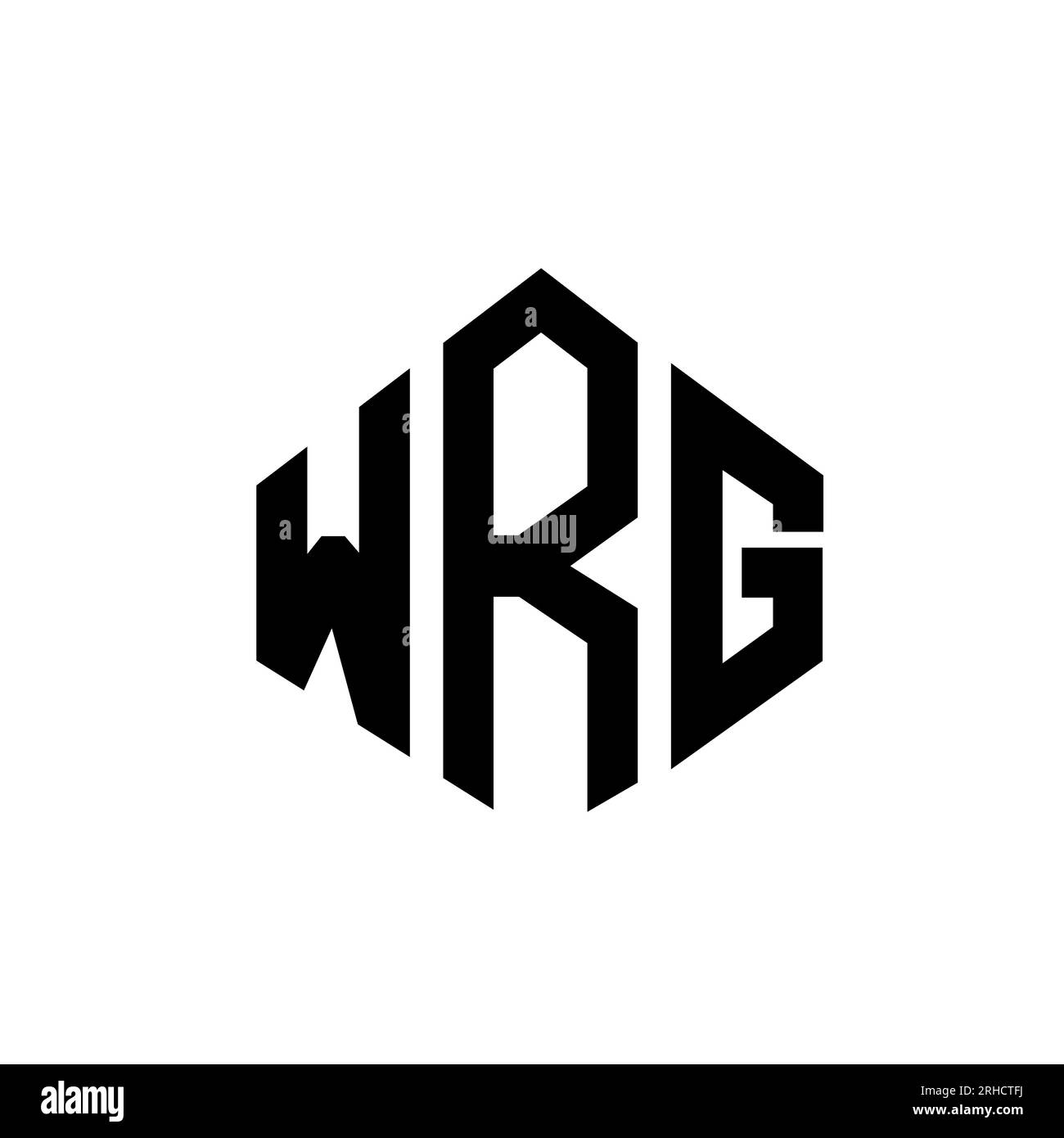 WRG letter logo design with polygon shape. WRG polygon and cube shape ...