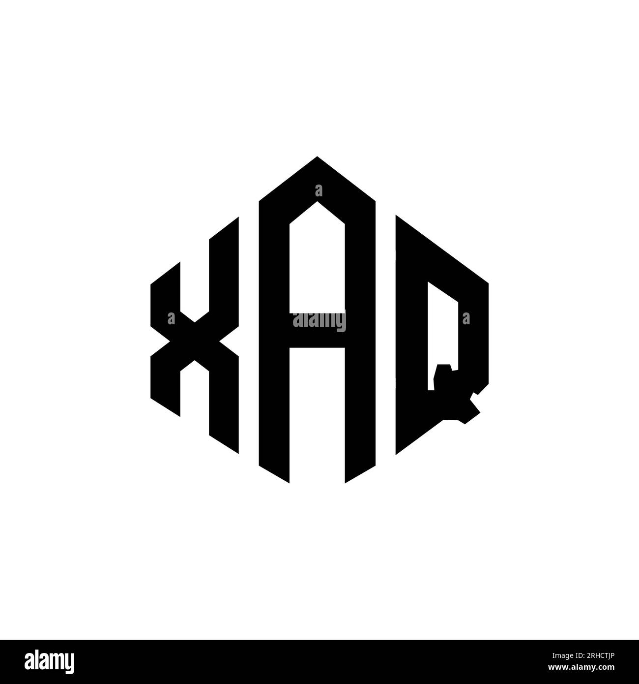 XAQ letter logo design with polygon shape. XAQ polygon and cube shape ...