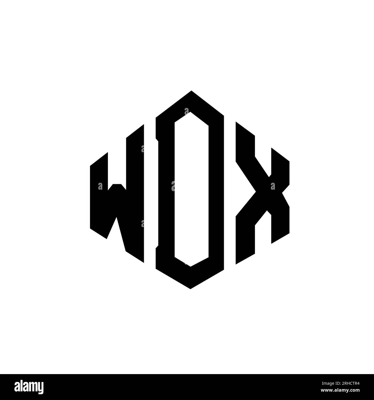 WDX letter logo design with polygon shape. WDX polygon and cube shape ...