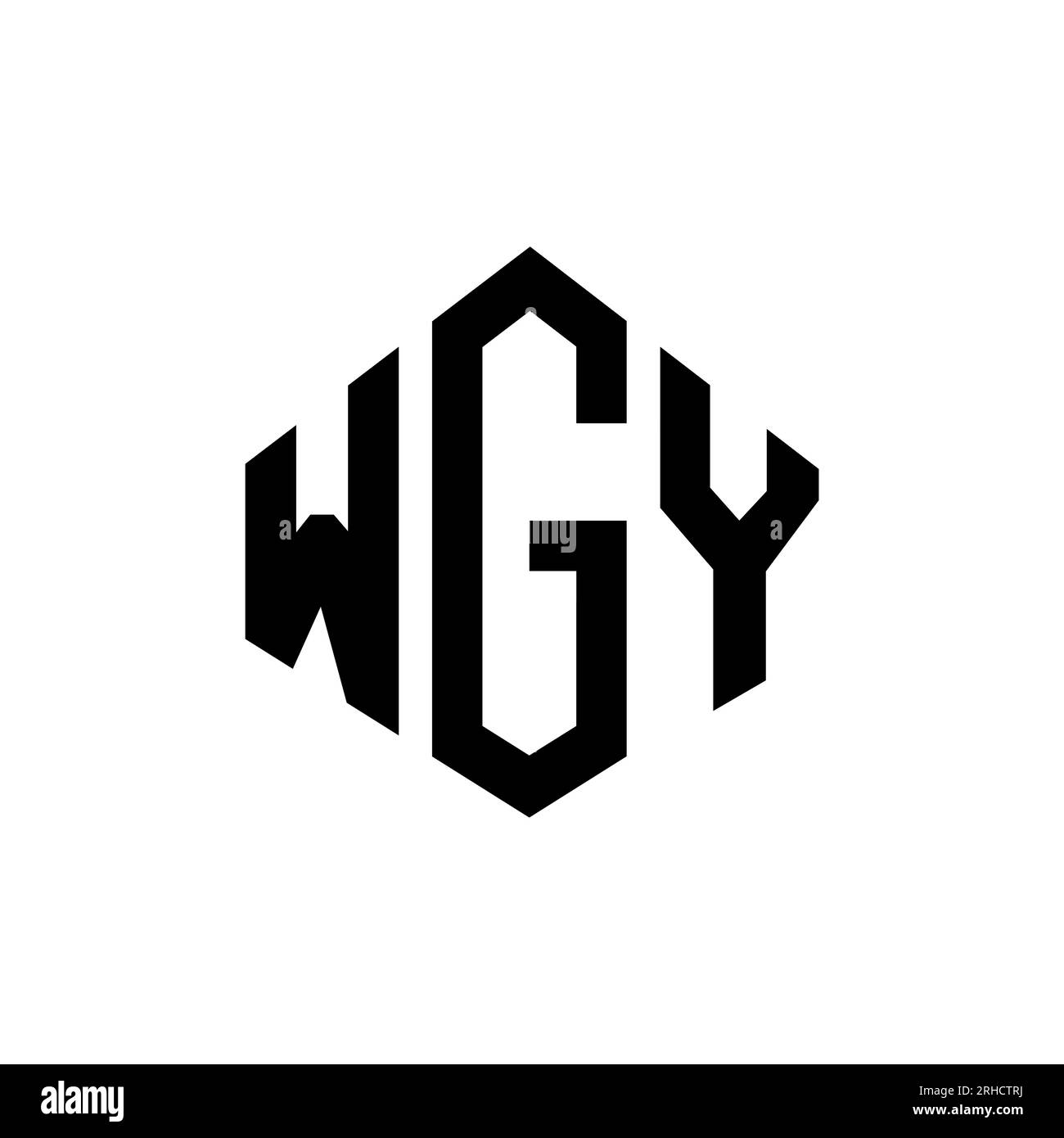 WGY letter logo design with polygon shape. WGY polygon and cube shape ...