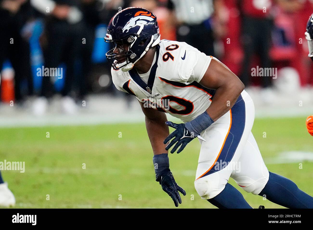 Denver Broncos defensive tackle Jordan Jackson rushes the passer ...