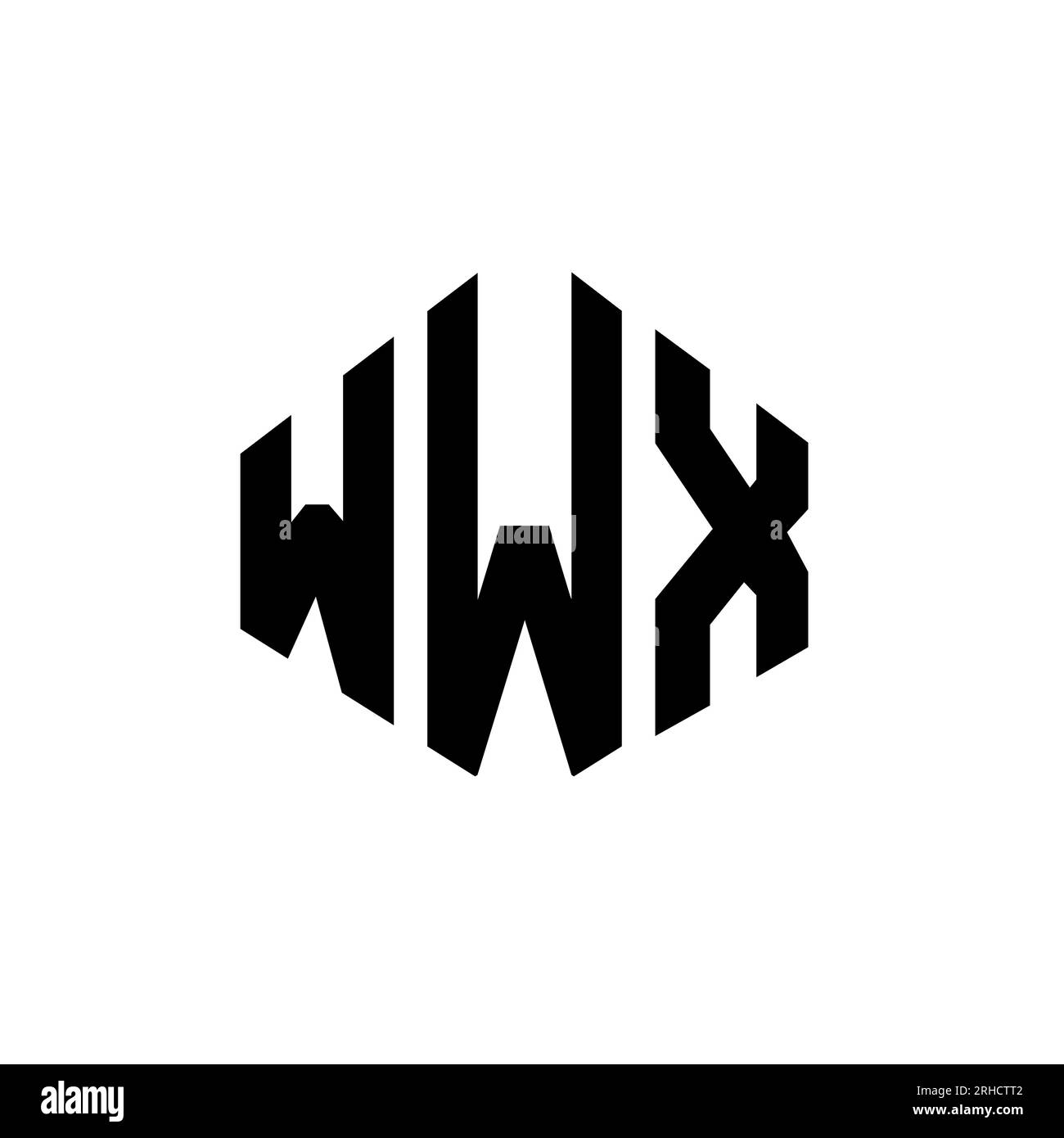 WWX letter logo design with polygon shape. WWX polygon and cube shape ...