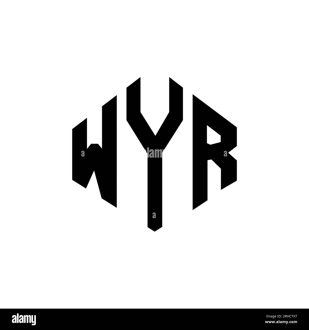 WYR letter logo design with polygon shape. WYR polygon and cube shape ...