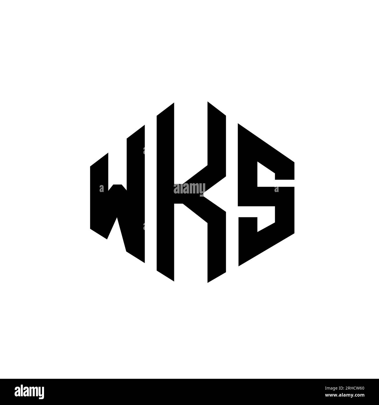 Wks Letter Logo Design With Polygon Shape Wks Polygon And Cube Shape Logo Design Wks Hexagon