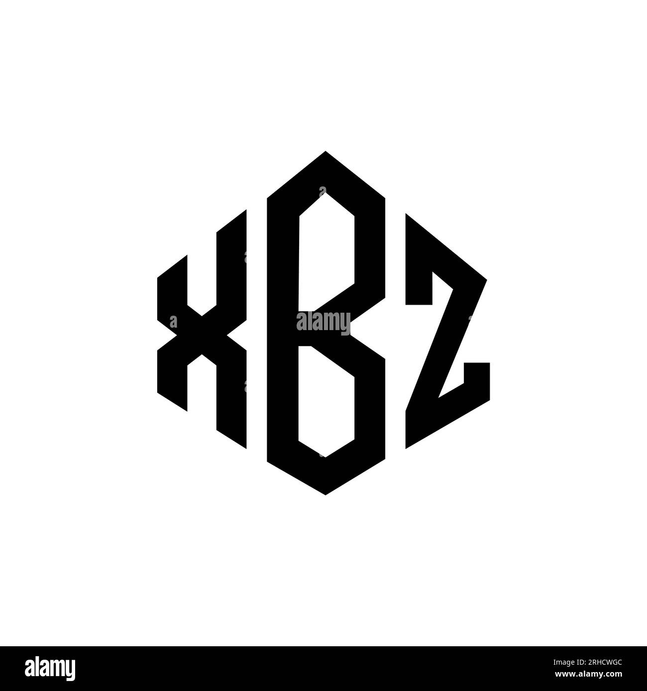 XBZ letter logo design with polygon shape. XBZ polygon and cube shape ...