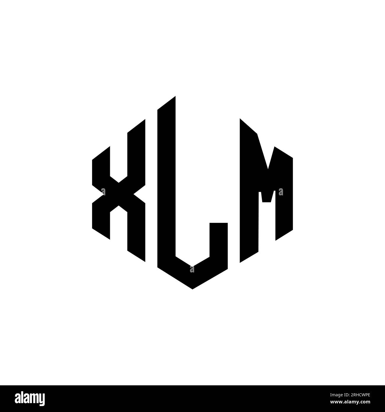 XLM letter logo design with polygon shape. XLM polygon and cube shape ...