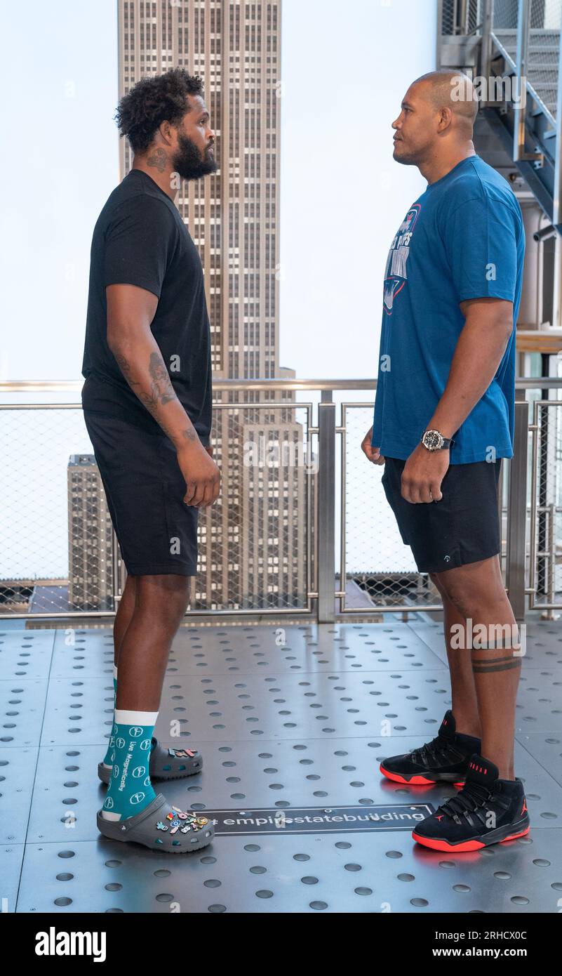 PFL fighters Maurice Greene and Renan Ferreira visit Empire State ...