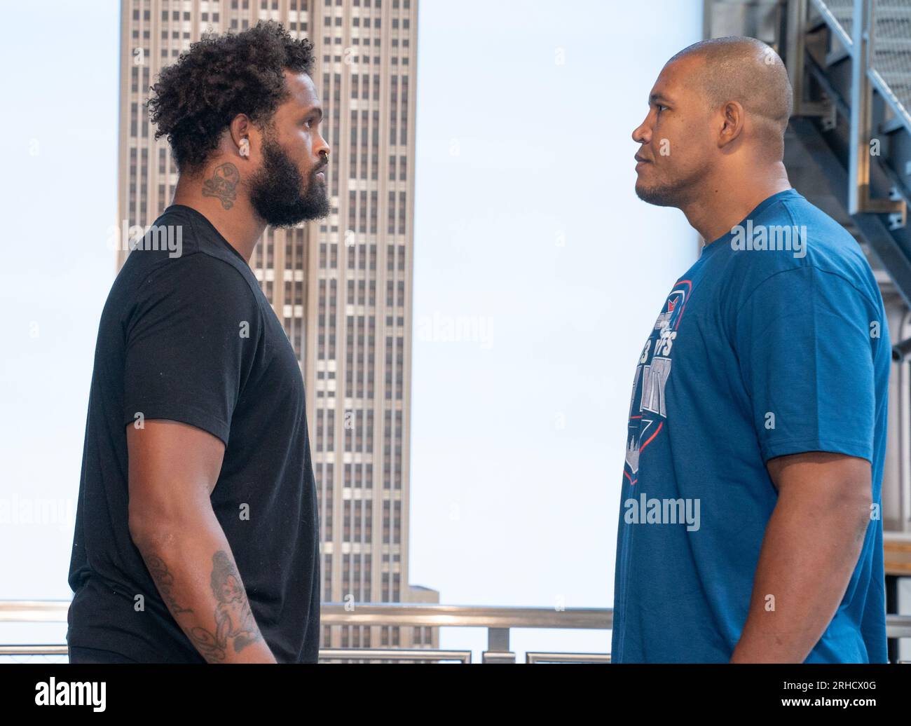 PFL fighters Maurice Greene and Renan Ferreira visit Empire State ...