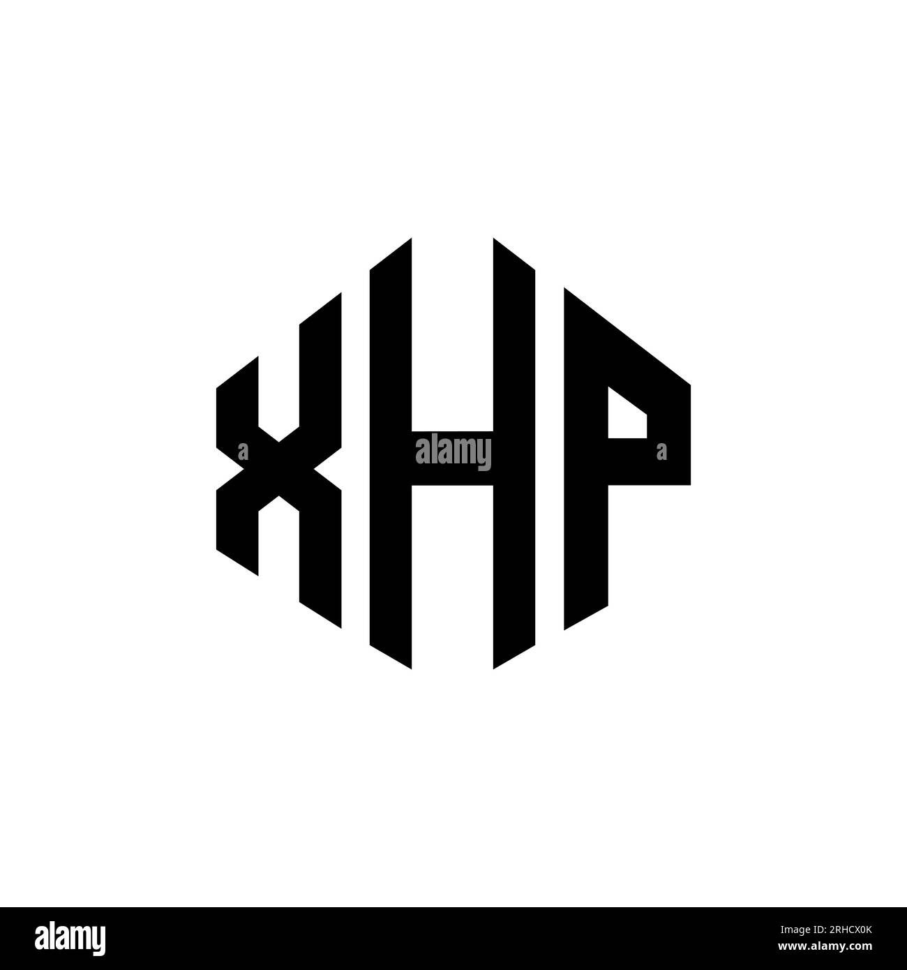 XHP letter logo design with polygon shape. XHP polygon and cube shape ...