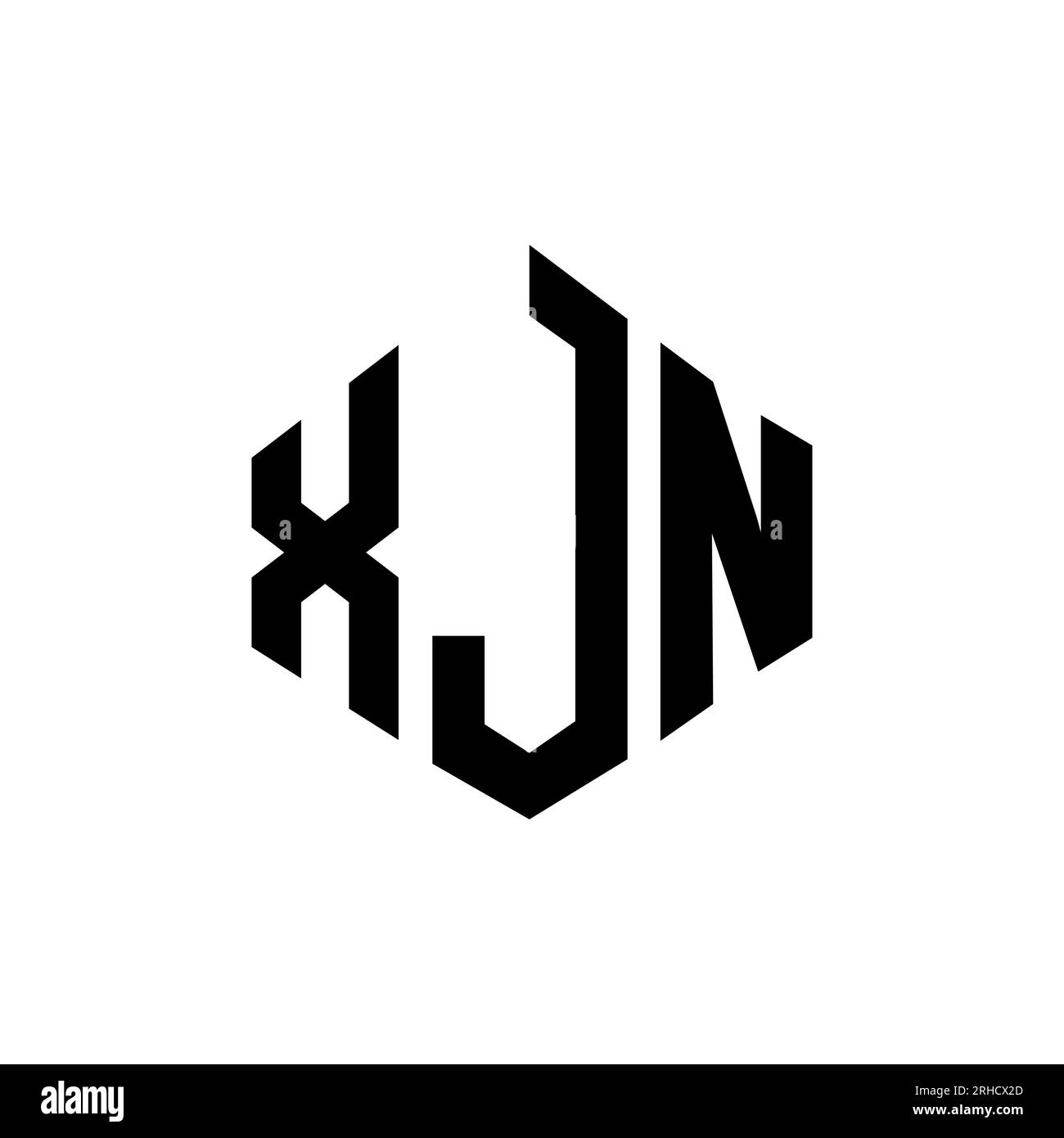 XJN letter logo design with polygon shape. XJN polygon and cube shape ...