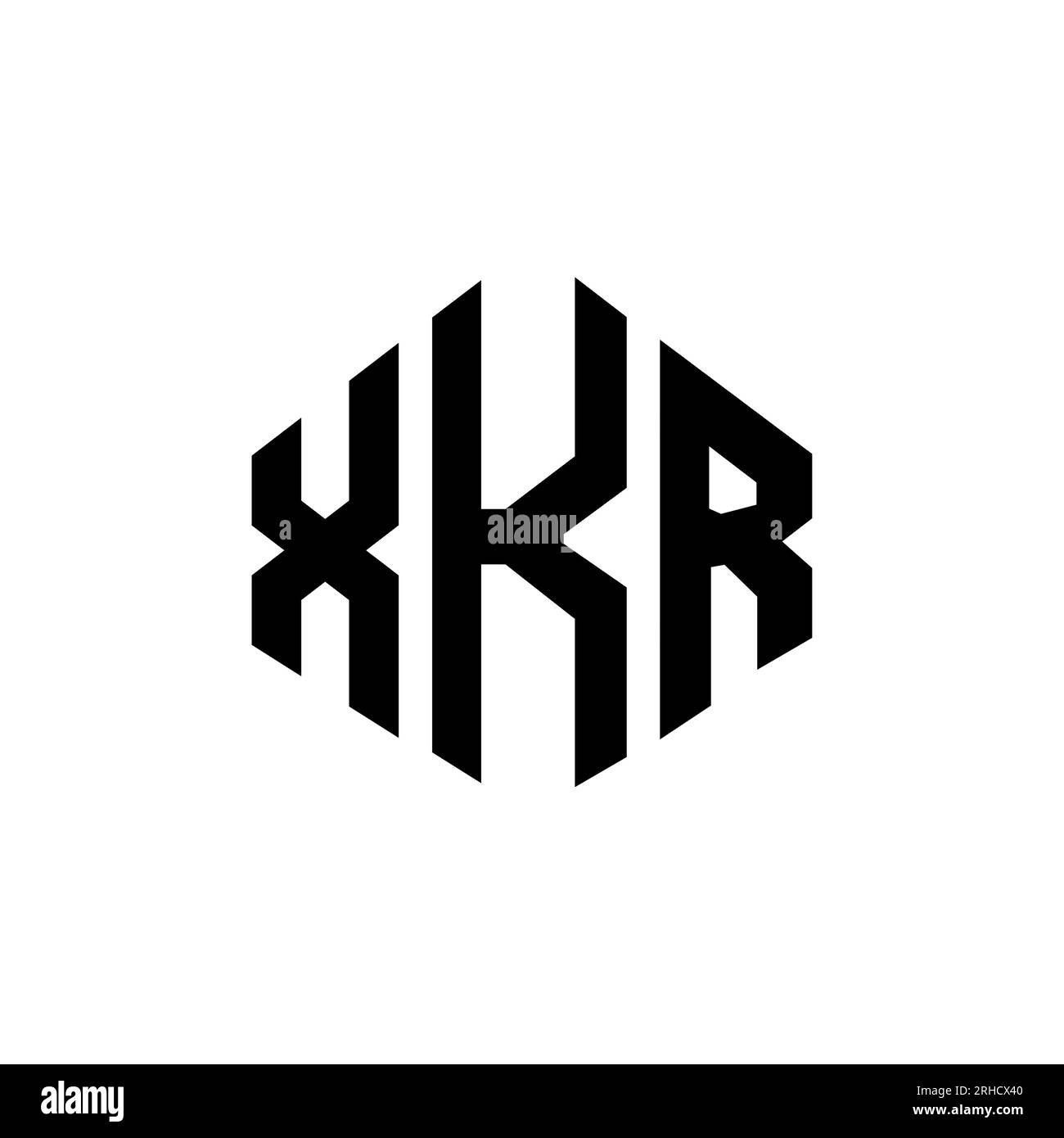 XKR letter logo design with polygon shape. XKR polygon and cube shape ...