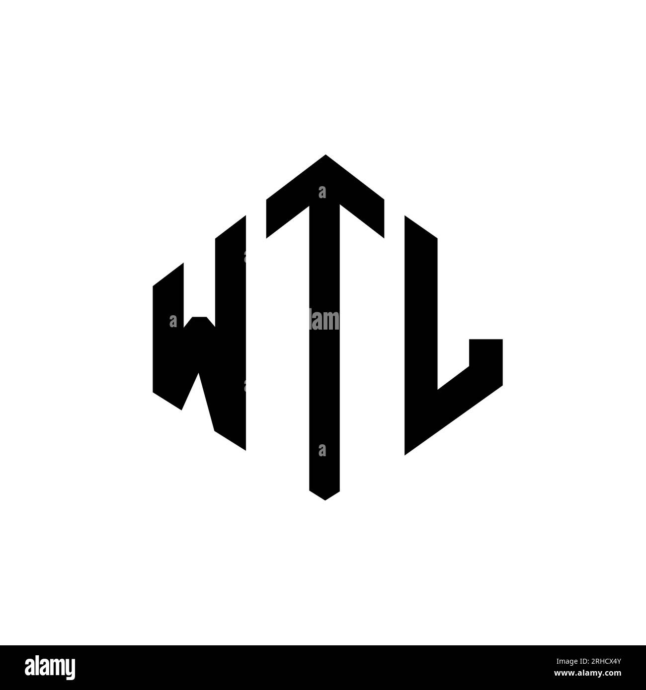 WTL letter logo design with polygon shape. WTL polygon and cube shape ...