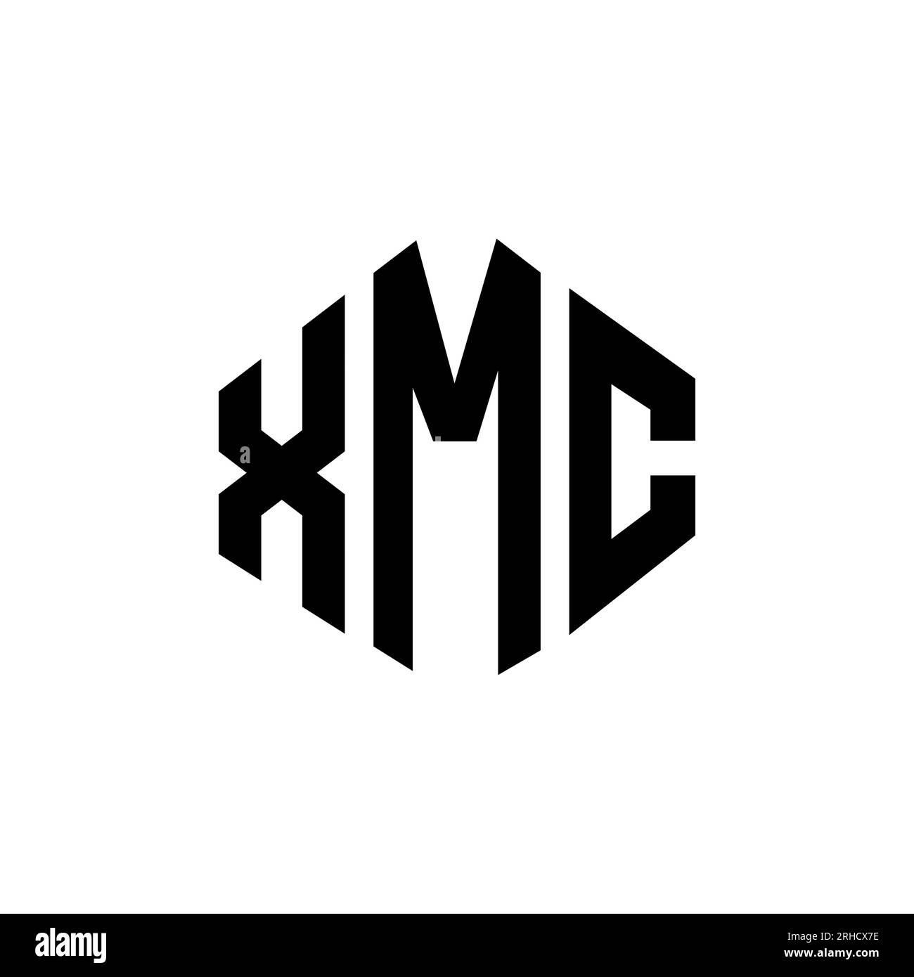 XMC letter logo design with polygon shape. XMC polygon and cube shape ...