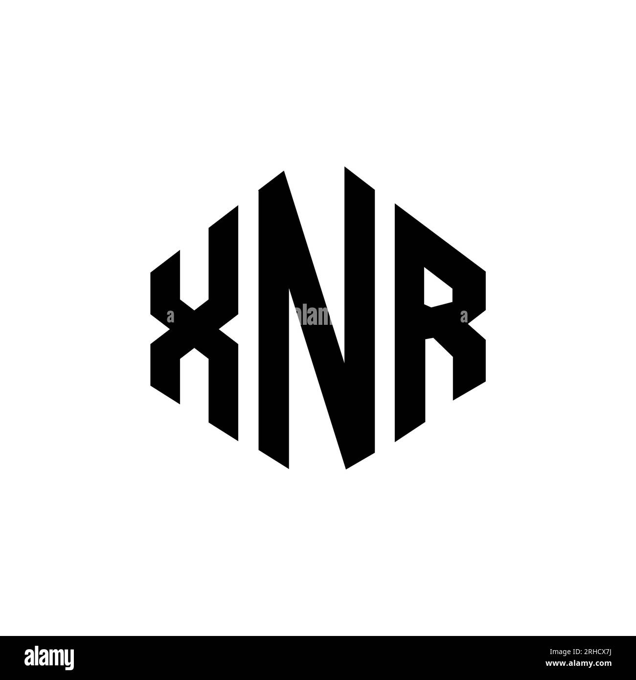 XNR letter logo design with polygon shape. XNR polygon and cube shape ...
