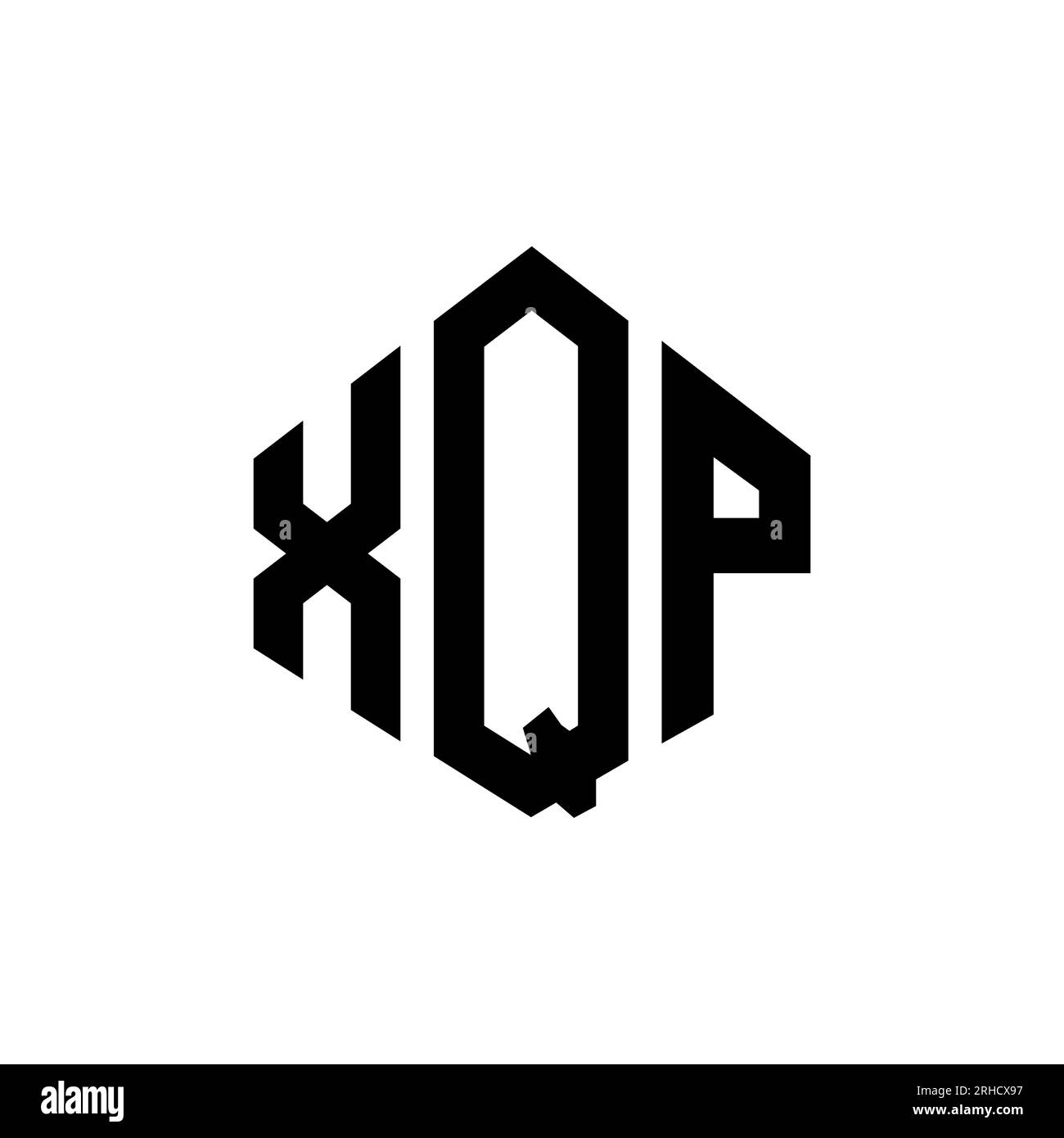 XQP letter logo design with polygon shape. XQP polygon and cube shape ...