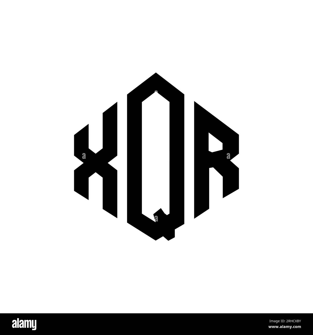 XQR letter logo design with polygon shape. XQR polygon and cube shape ...