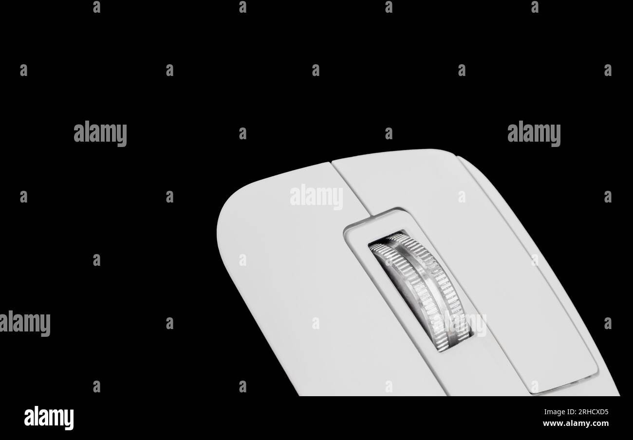 close up shot detail wheel of wireless computer mouse , made from ...