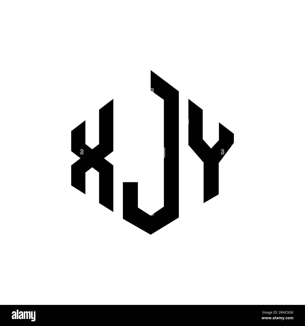 XJY letter logo design with polygon shape. XJY polygon and cube shape ...