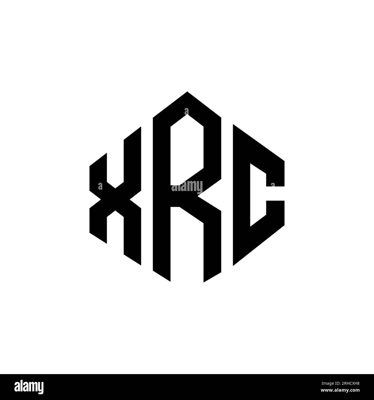 XRC letter logo design with polygon shape. XRC polygon and cube shape ...