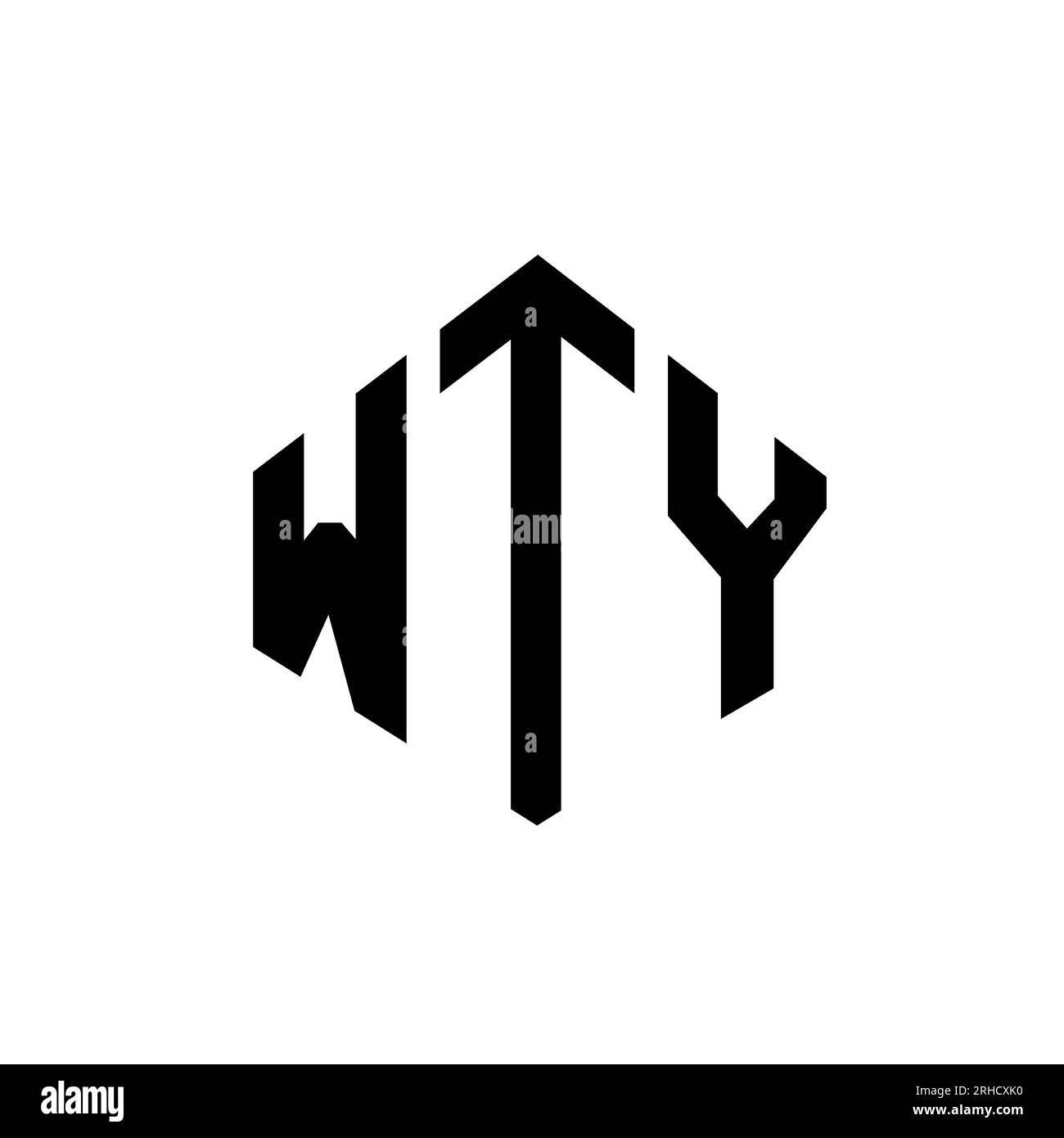 WTY letter logo design with polygon shape. WTY polygon and cube shape ...