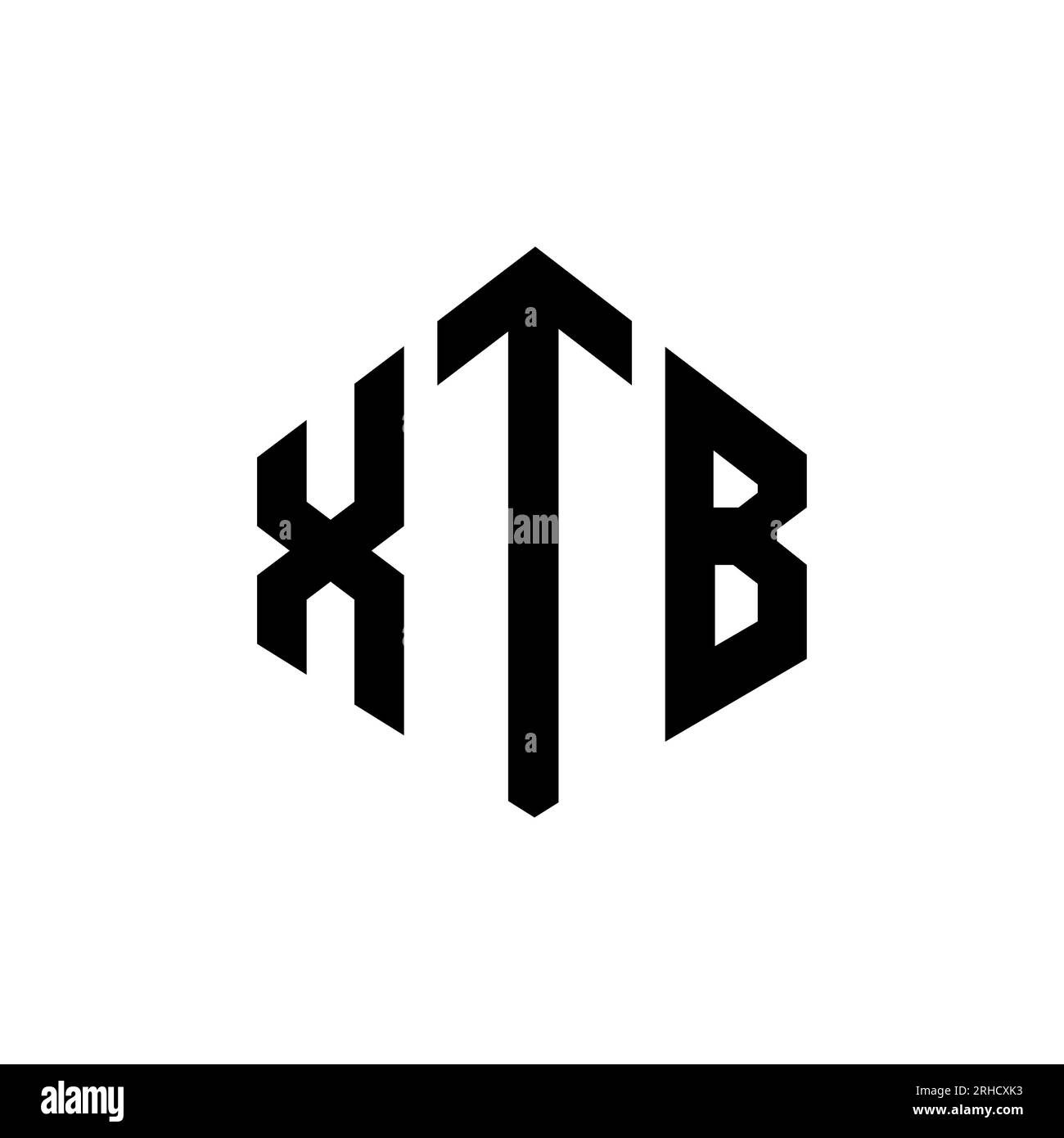 XTB letter logo design with polygon shape. XTB polygon and cube shape ...