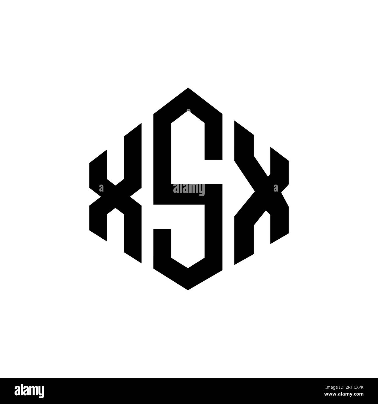XSX letter logo design with polygon shape. XSX polygon and cube shape ...